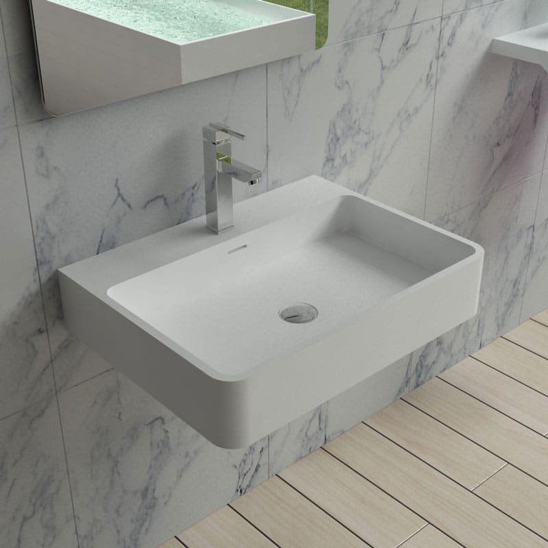 wall hung basin,rectangular sink AK600 - WolkeSieben
